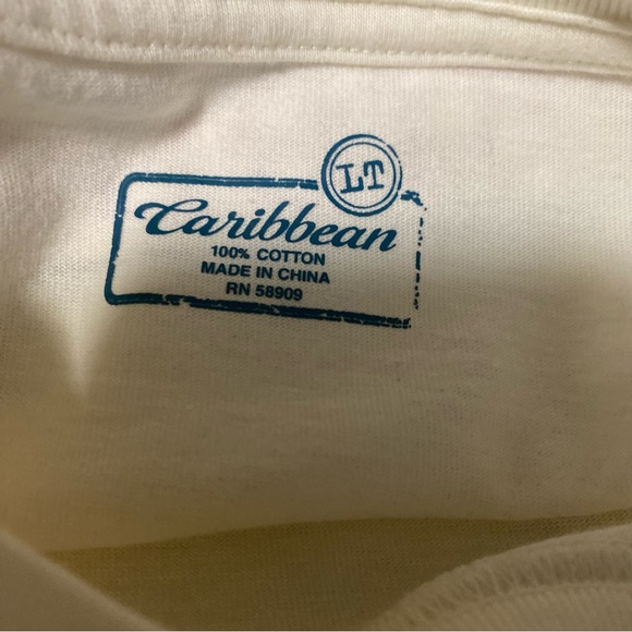 Caribbean | Shirts | Mens Caribbean Large Tall Mens Tshirt Cream In ...
